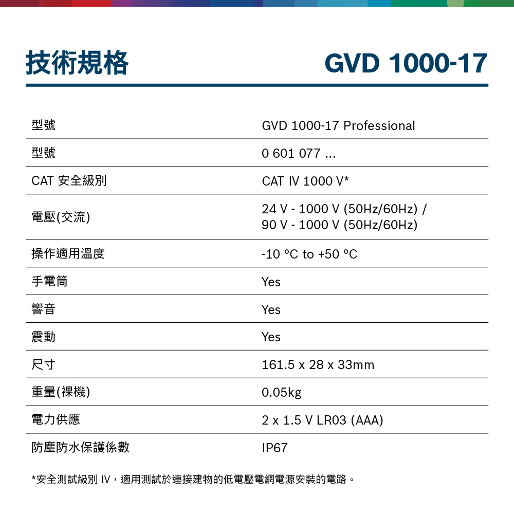 BOSCH 博世 非接觸式驗電筆 GVD 1000-17 - PChome 24h購物