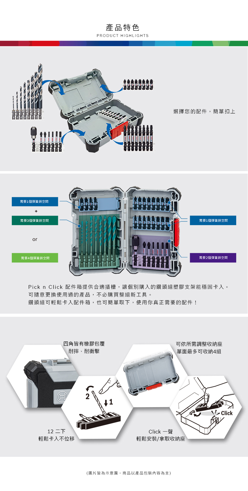 BOSCH 博世 皮克力配件收納盒 (L) Pick n Click - PChome 24h購物